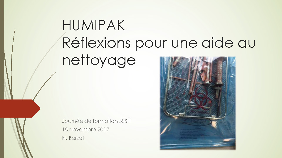 03. HUMIPAK. Réflexions pour une aide au nettoyage - sssh