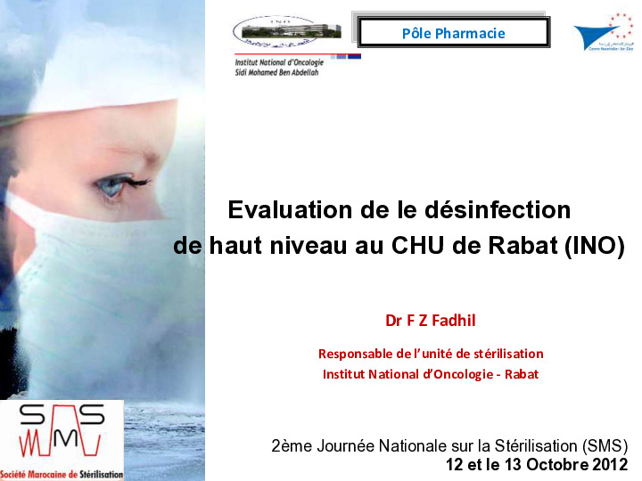 01. Evaluation de le désinfection de haut niveau au CHU de Rabat (INO ...