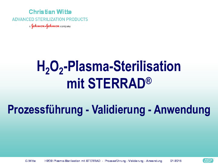 05. H2O2-Plasma-Sterilisation mit STERRAD - sssh