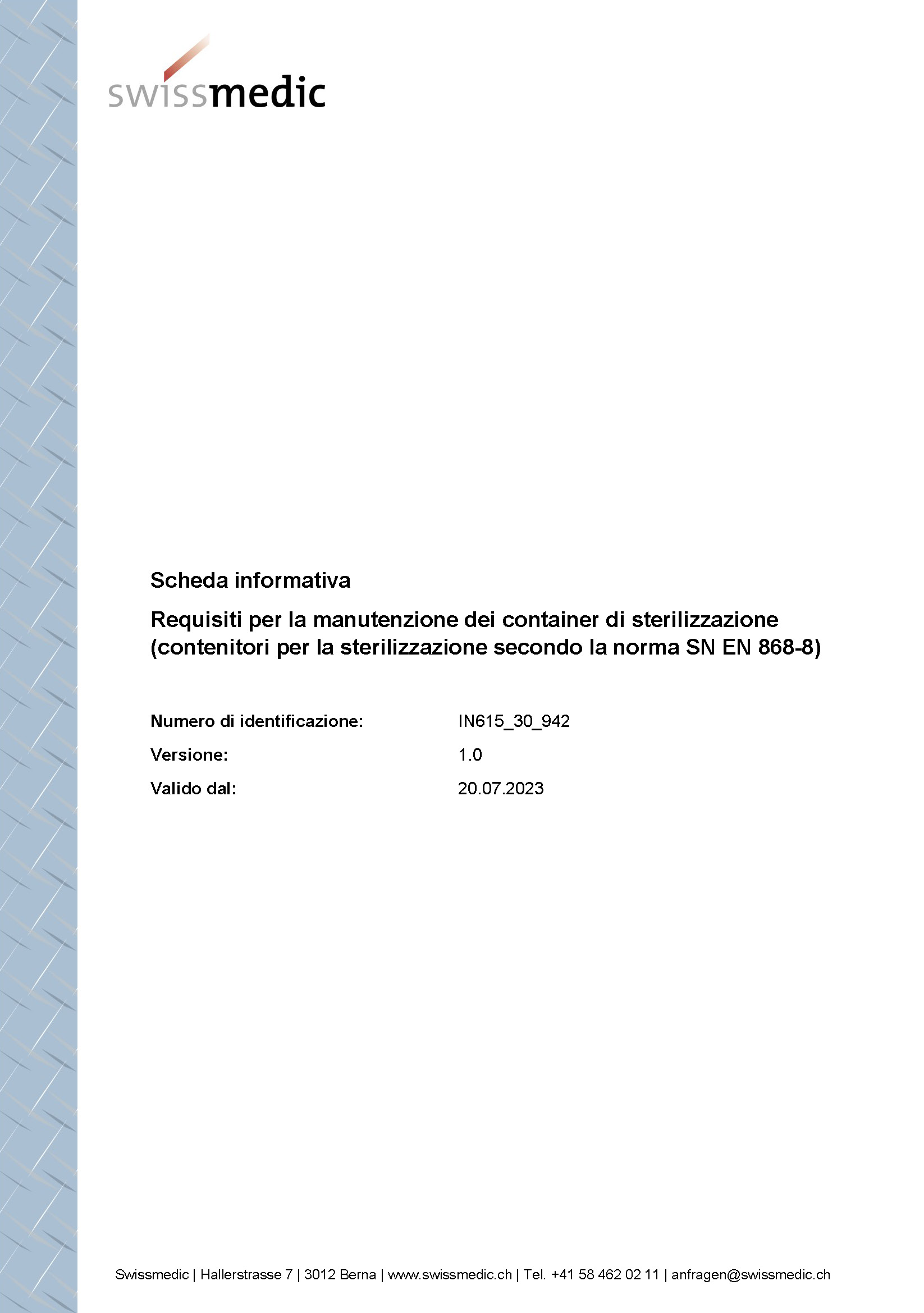 Scheda informativa: Requisiti per la manutenzione dei container di ...