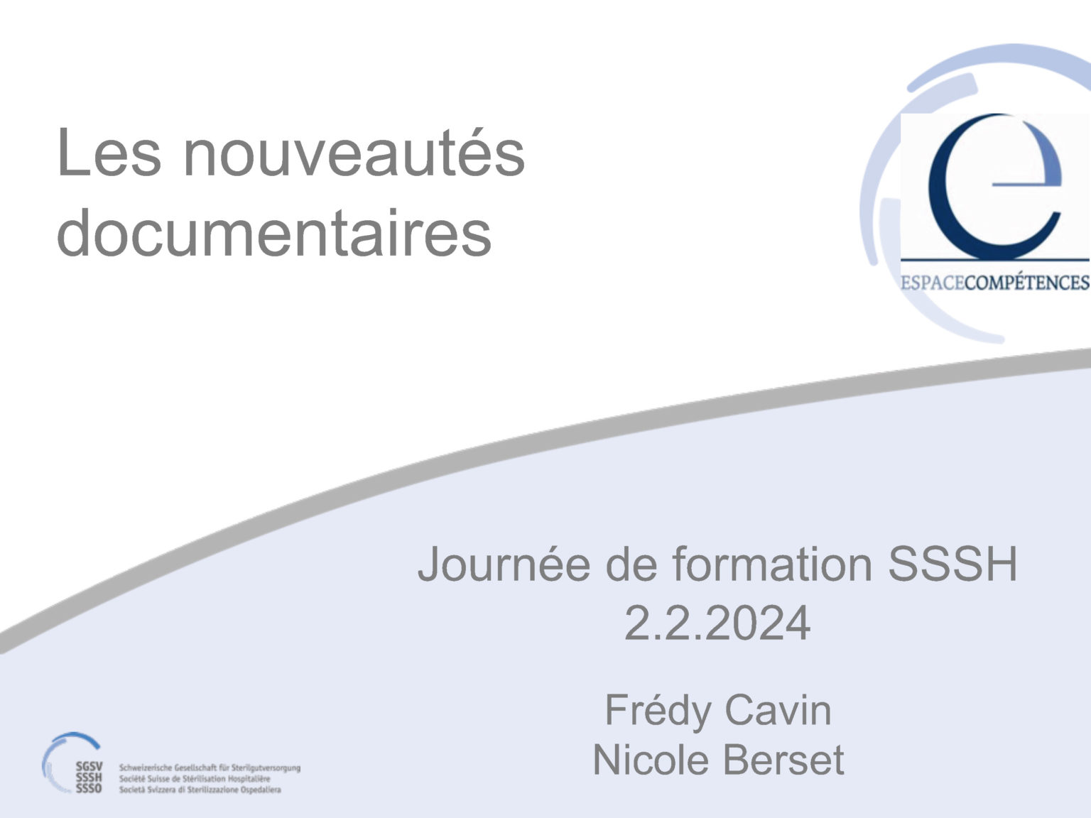 02. Les nouveautés documentaires - sssh